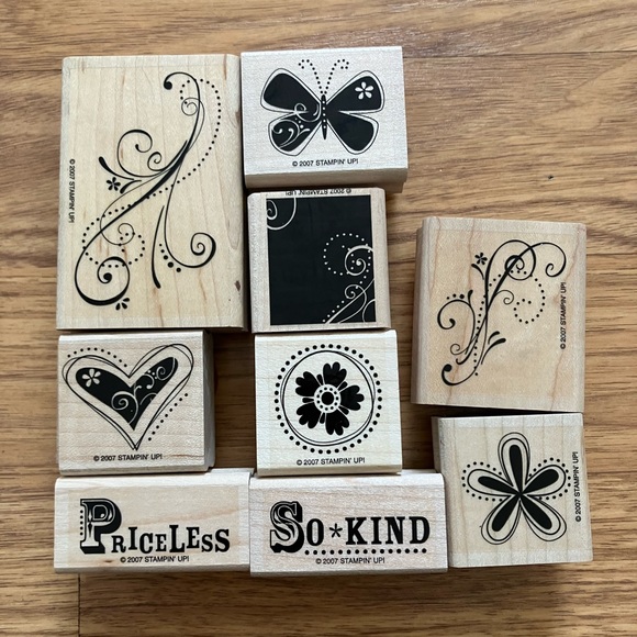 Stampin' Up! | Office | Stampin Up Priceless 207 9 Pcs Wood Rubber ...